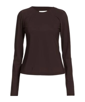 MAISON MARGIELA Crew-neck Long-sleeve Fitted Layering Top - Black