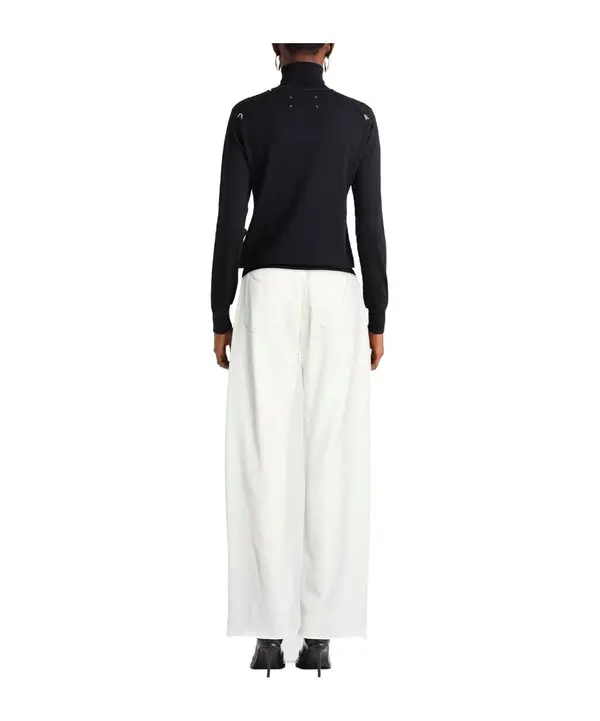 MAISON MARGIELA Solid-color High-waist Casual Trousers