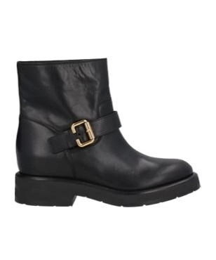 Chloé Round-toe Low-heel Ankle Boots - Black