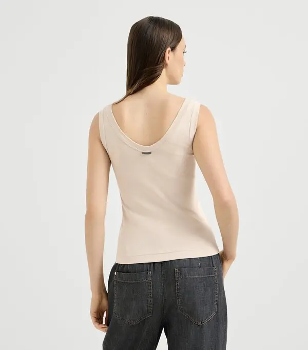 Brunello Cucinelli Stretch-cotton Ribbed Tank Top