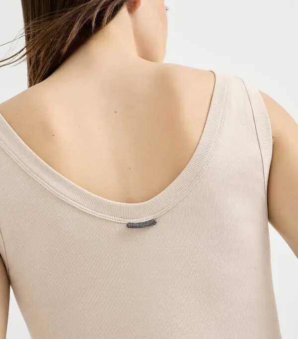 Brunello Cucinelli Stretch-cotton Ribbed Tank Top