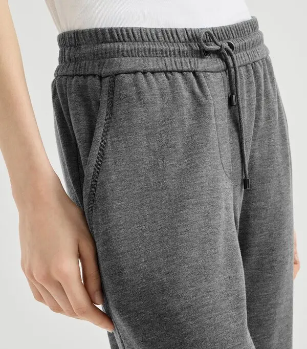 Brunello Cucinelli Cotton-silk Drawstring Trousers