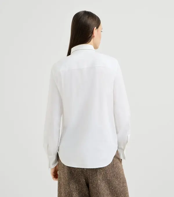 Brunello Cucinelli Stretch-cotton Poplin Monili Shirt
