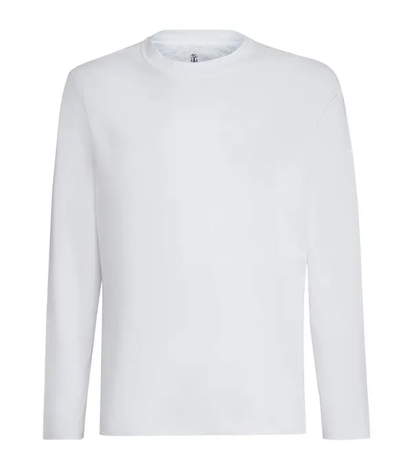 Brunello Cucinelli Cotton Long-sleeve T-shirt - White