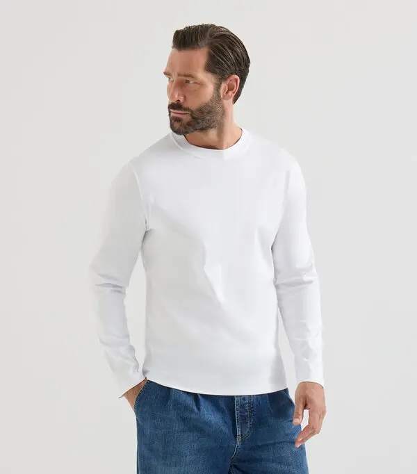 Brunello Cucinelli Cotton Long-sleeve T-shirt - White