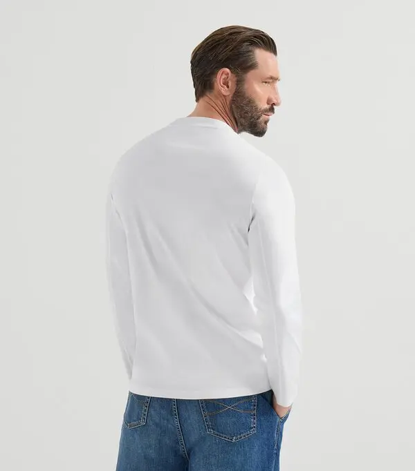 Brunello Cucinelli Cotton Long-sleeve T-shirt - White
