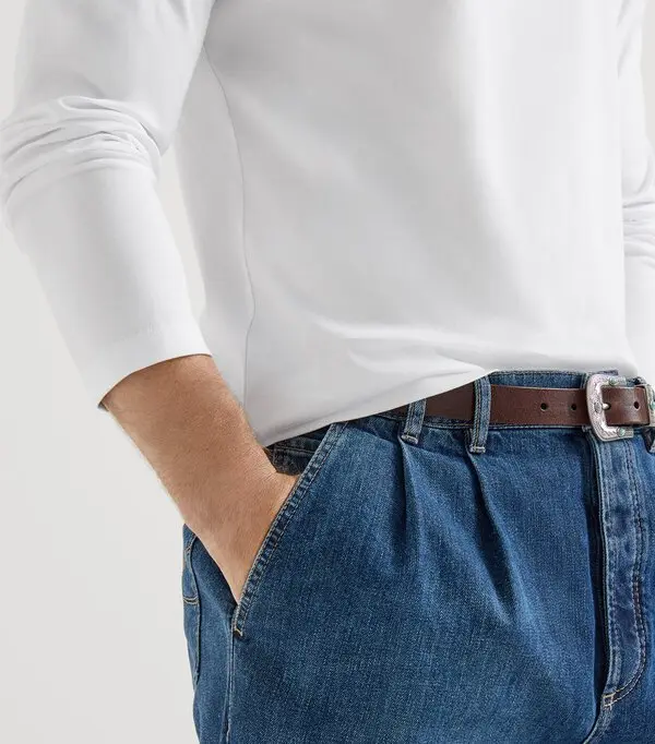 Brunello Cucinelli Cotton Long-sleeve T-shirt - White