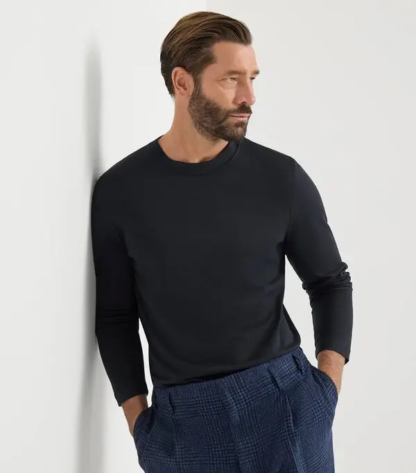 Brunello Cucinelli Cotton Long-sleeve T-shirt - Blue