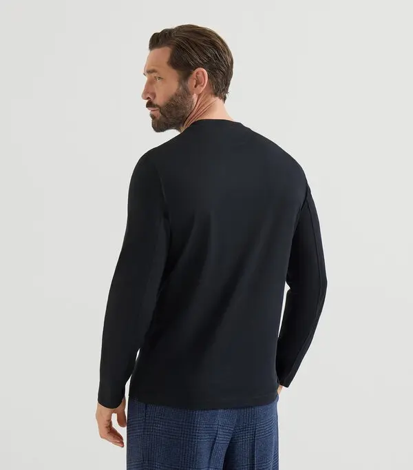 Brunello Cucinelli Cotton Long-sleeve T-shirt - Blue
