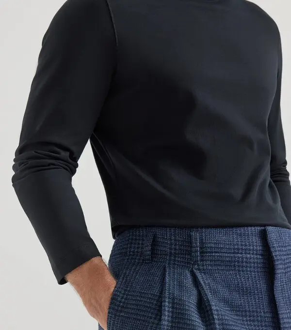 Brunello Cucinelli Cotton Long-sleeve T-shirt - Blue