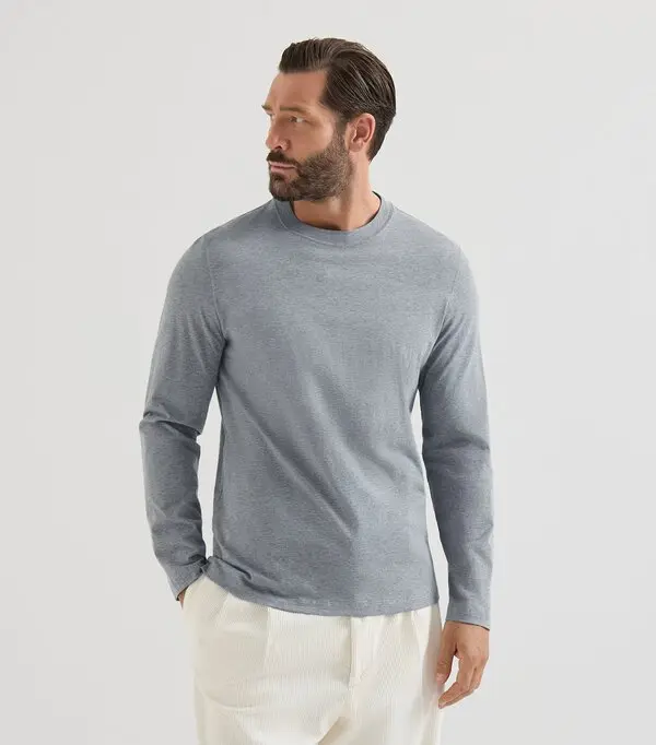 Brunello Cucinelli Cotton Long-sleeve T-shirt - Grey