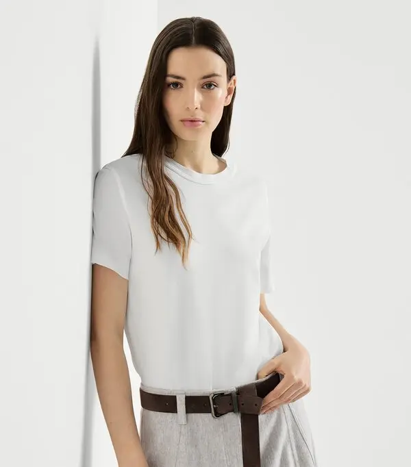 Brunello Cucinelli Cotton Monili-trim T-shirt