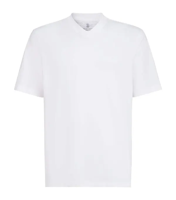 Brunello Cucinelli Cotton V-neck T-shirt