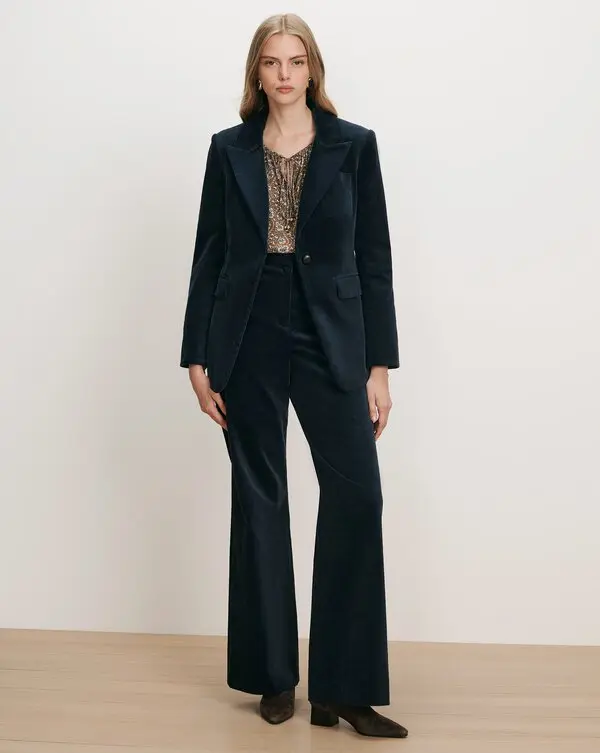 Veronica Beard Livvy Corduroy Dickey Jacket - Heritage Navy