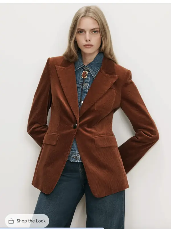 Veronica Beard Livvy Corduroy Dickey Jacket - Rust