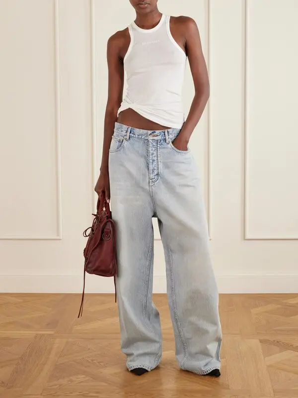 Balenciaga Straight-leg Cotton Denim Pants