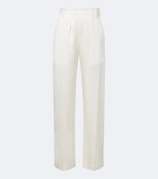 Victoria Beckham Satin Wide-leg Trousers