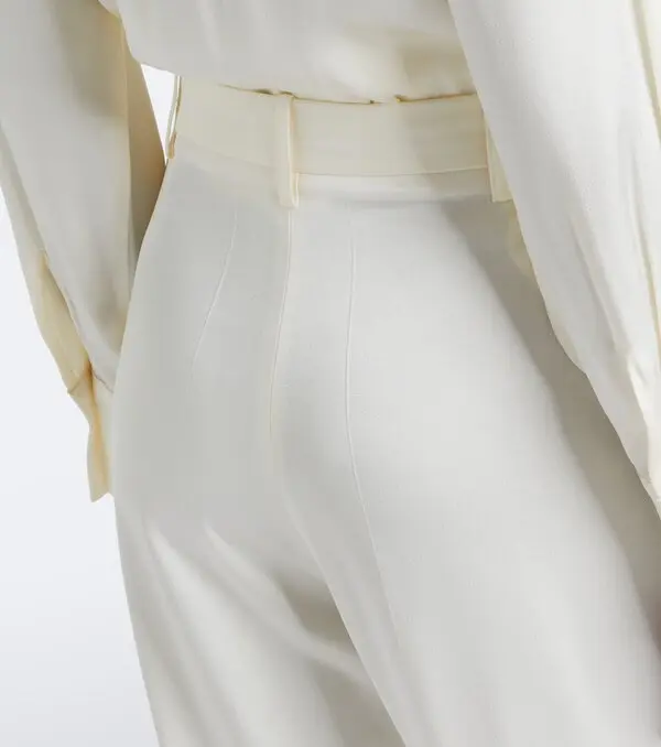 Victoria Beckham Satin Wide-leg Trousers