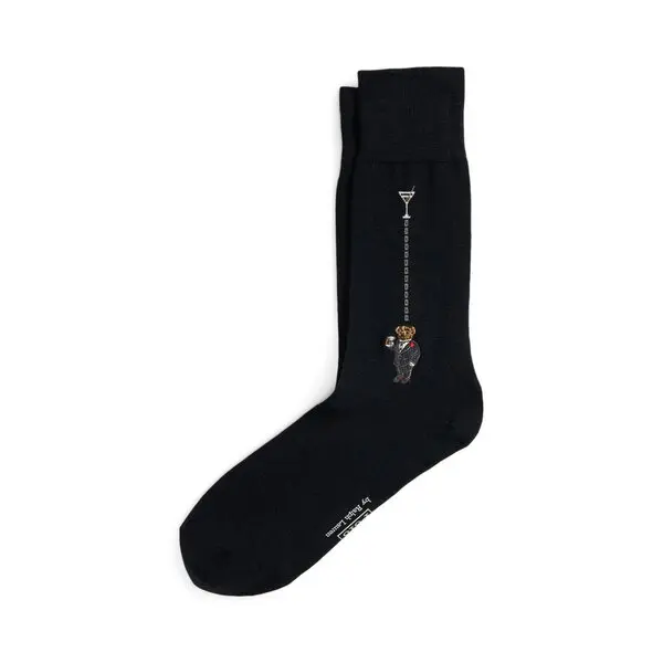 Ralph Lauren Polo Bear Wool-blend Dress Socks