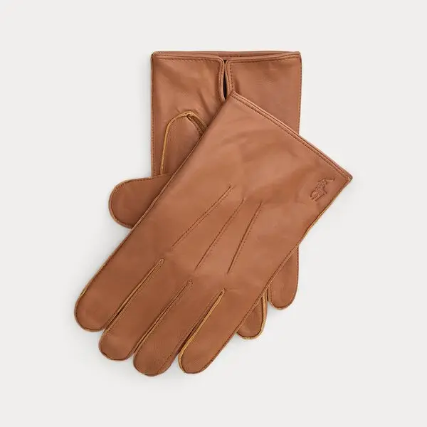 Ralph Lauren Insulated Sheepskin Gloves - Caramel