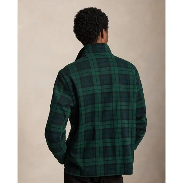 Ralph Lauren Plaid Estate-rib Quarter-zip Pullover