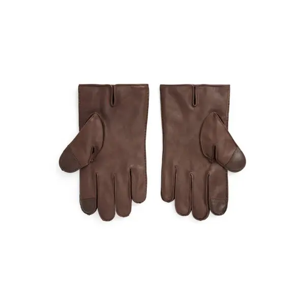 Ralph Lauren Cashmere-lined Sheepskin Touch Gloves - Dark Brown
