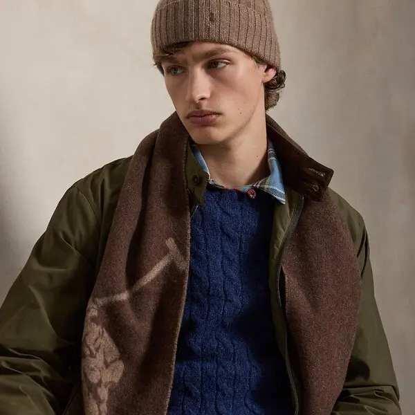 Ralph Lauren Cashmere Beanie - Brown Heather