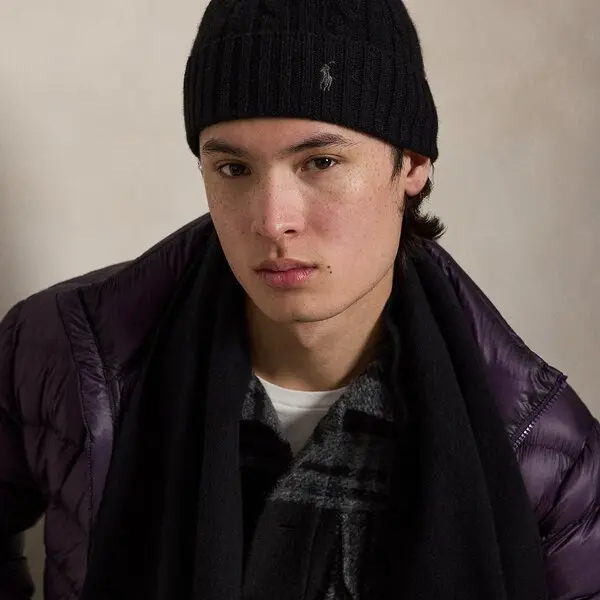 Ralph Lauren Cashmere Beanie - Polo Black