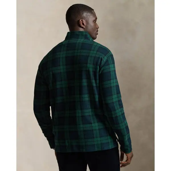 Ralph Lauren Plaid Estate-rib Quarter-zip Pullover