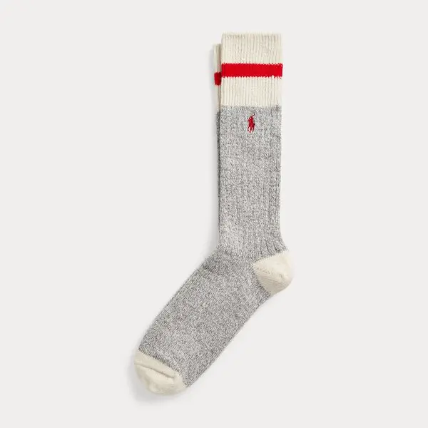 Ralph Lauren Wool-blend Ragg Boot Socks - Light Grey Heather