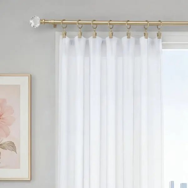 Juicy Couture Astoria 2-piece Adjustable Curtain Rod Set - Gold