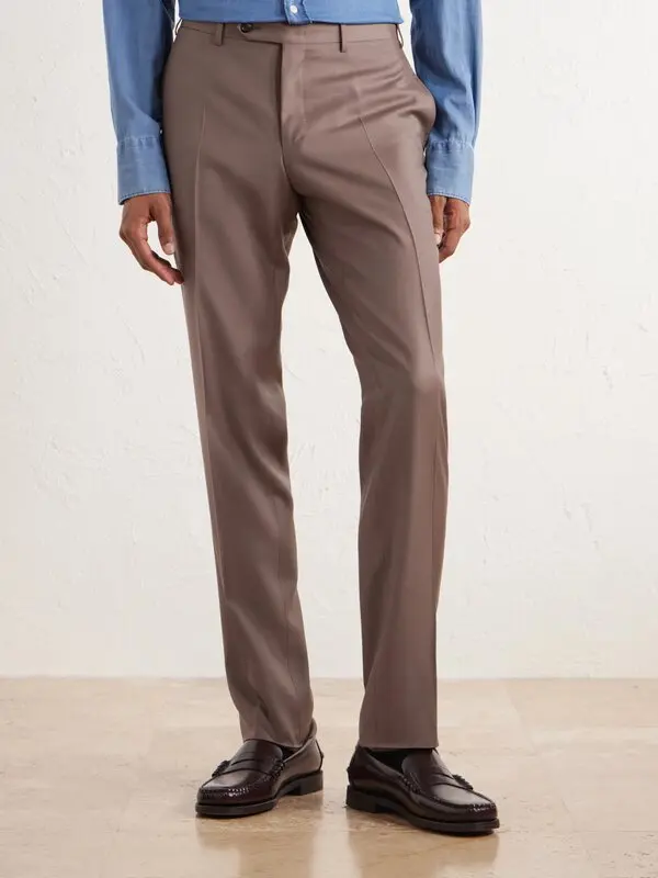 Canali Slim-fit Wool-twill Suit Trousers