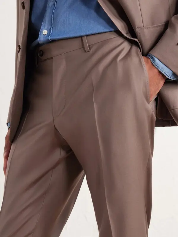Canali Slim-fit Wool-twill Suit Trousers
