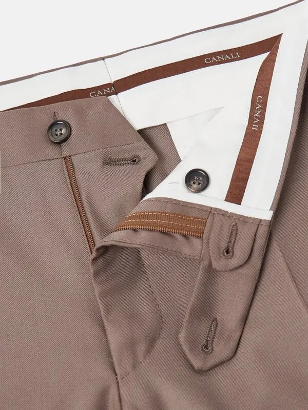 Canali Slim-fit Wool-twill Suit Trousers