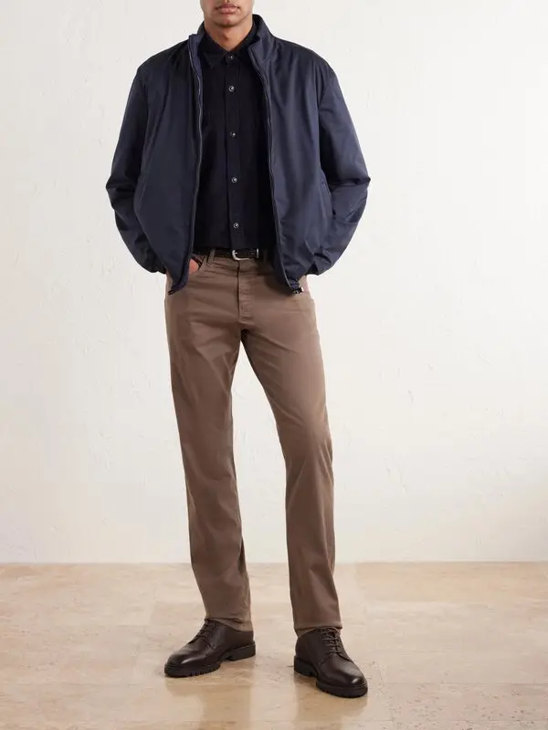 Canali Reversible Shell Bomber Jacket