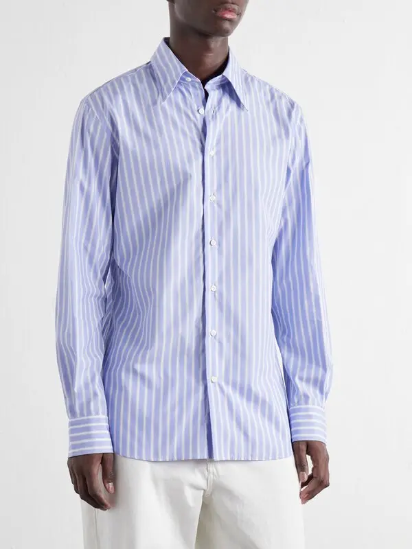 Husbands Striped Supima Cotton-poplin Shirt