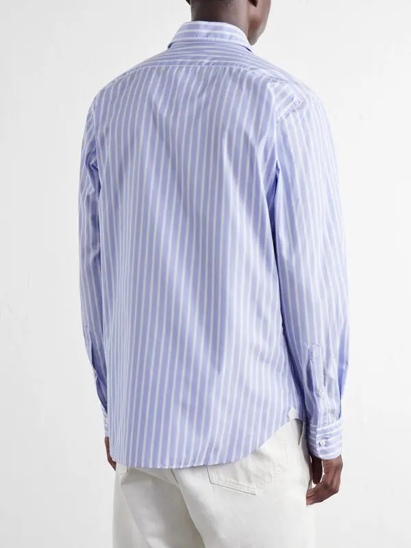 Husbands Striped Supima Cotton-poplin Shirt