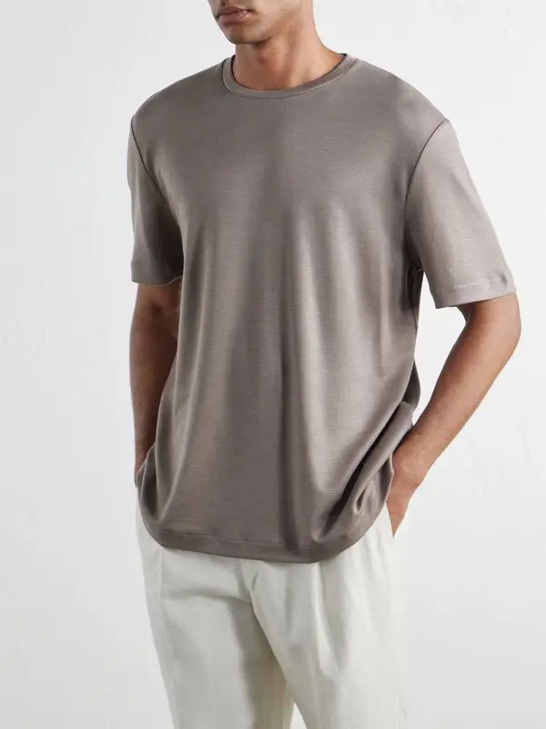 Mr P. Cotton And Lyocell-blend Jersey T-shirt