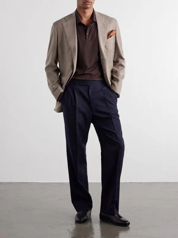 Mr P. Silk And Cotton-blend Polo Shirt