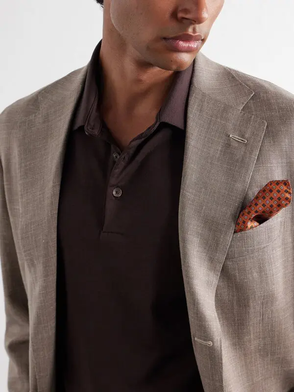 Mr P. Silk And Cotton-blend Polo Shirt