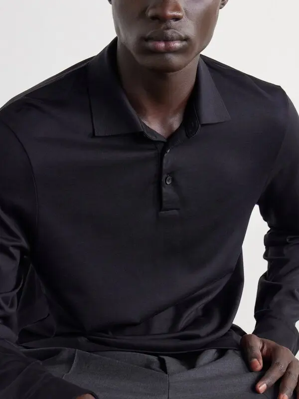 Mr P. Silk And Cotton-blend Polo Shirt