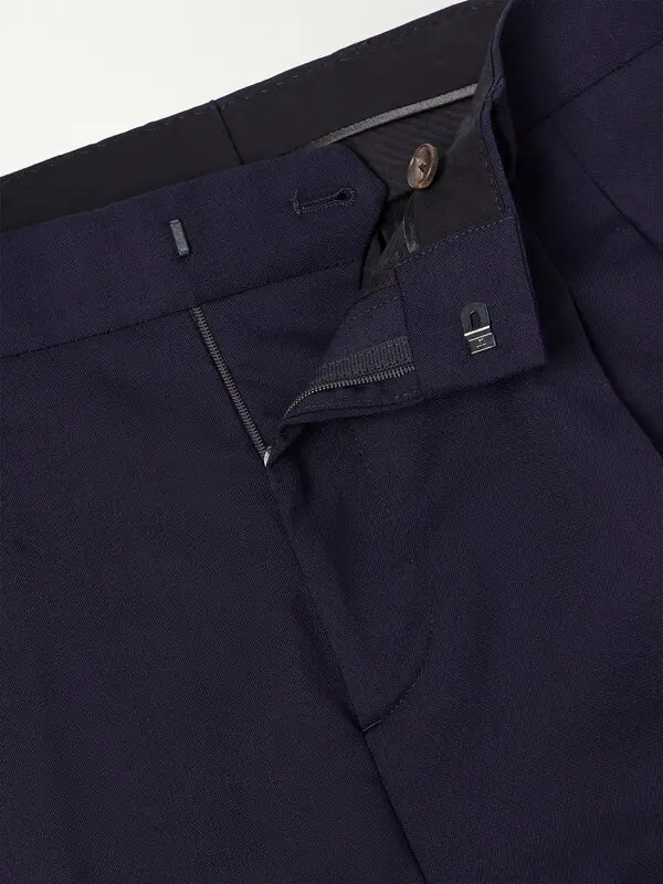 Mr P. Wide-leg Pleated Wool Suit Trousers