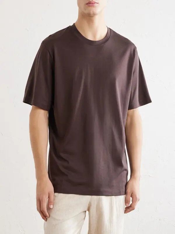 Mr P. Silk And Cotton-blend T-shirt