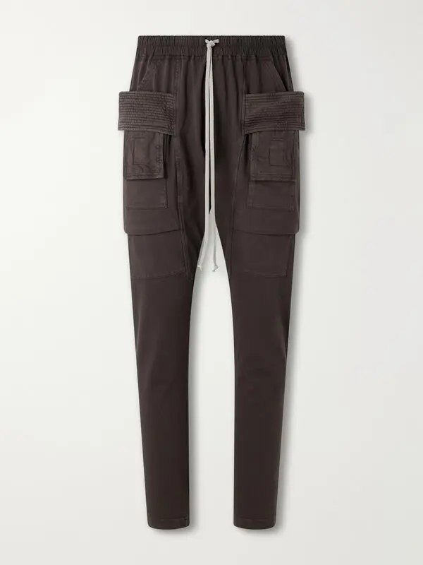 Rick Owens Creatch Tapered Cotton-jersey Sweatpants - Brown