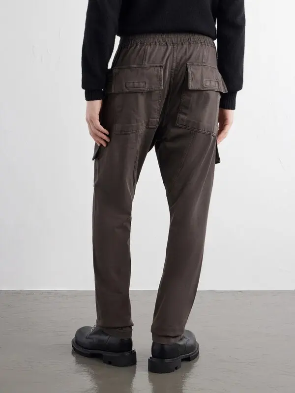 Rick Owens Creatch Tapered Cotton-jersey Sweatpants - Brown
