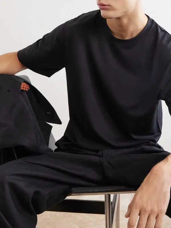 Mr P. Silk And Cotton-blend T-shirt