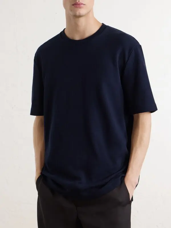 Mr P. Cotton-blend Double-faced Jersey T-shirt