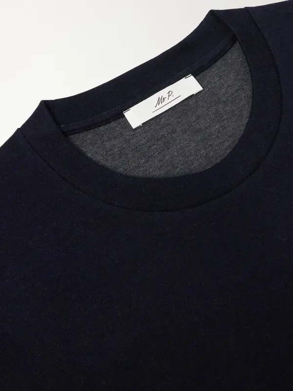 Mr P. Cotton-blend Double-faced Jersey T-shirt