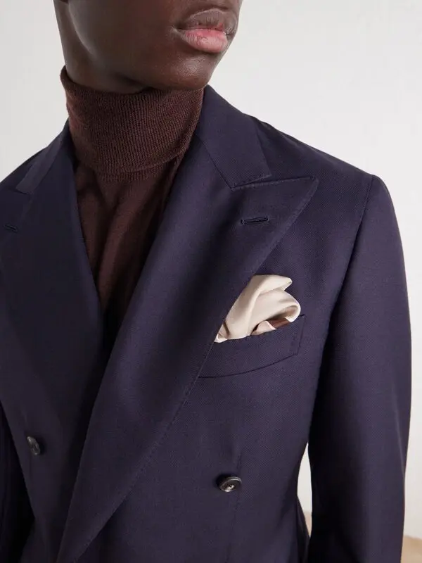 Zegna Printed Silk-twill Pocket Square