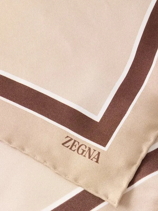 Zegna Printed Silk-twill Pocket Square